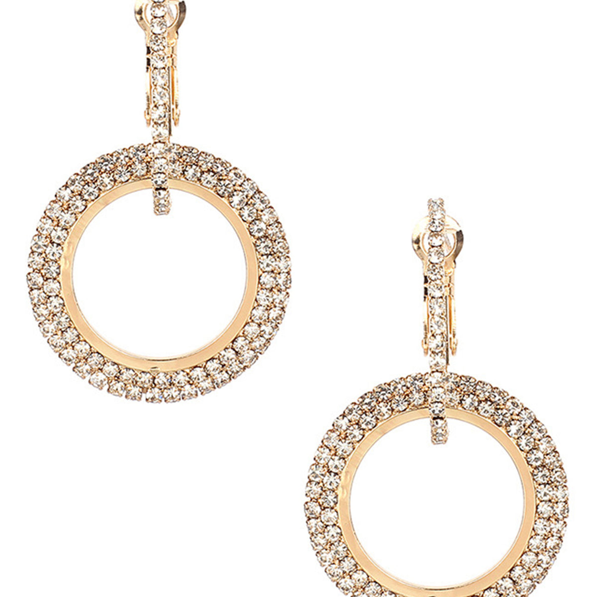 Rhinestone Circle Earrings E4421 – Ole