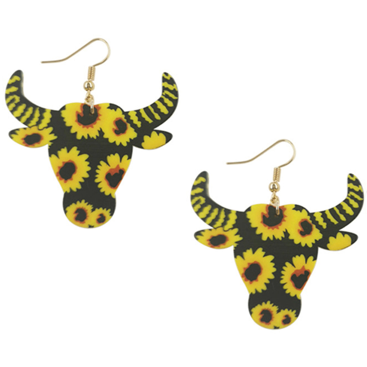 Sunflower Bullhead Acrylic Earrings E6802 – Ole