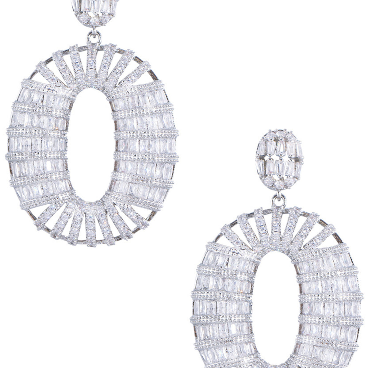 Oval Cubic Zirconia Earrings E7506 – Ole