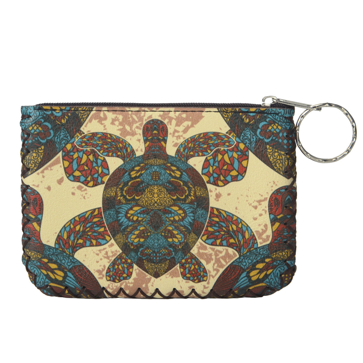 Sea Turtle Print Hand Stitch Coin Purse HB0665 - NO.100 – Ole