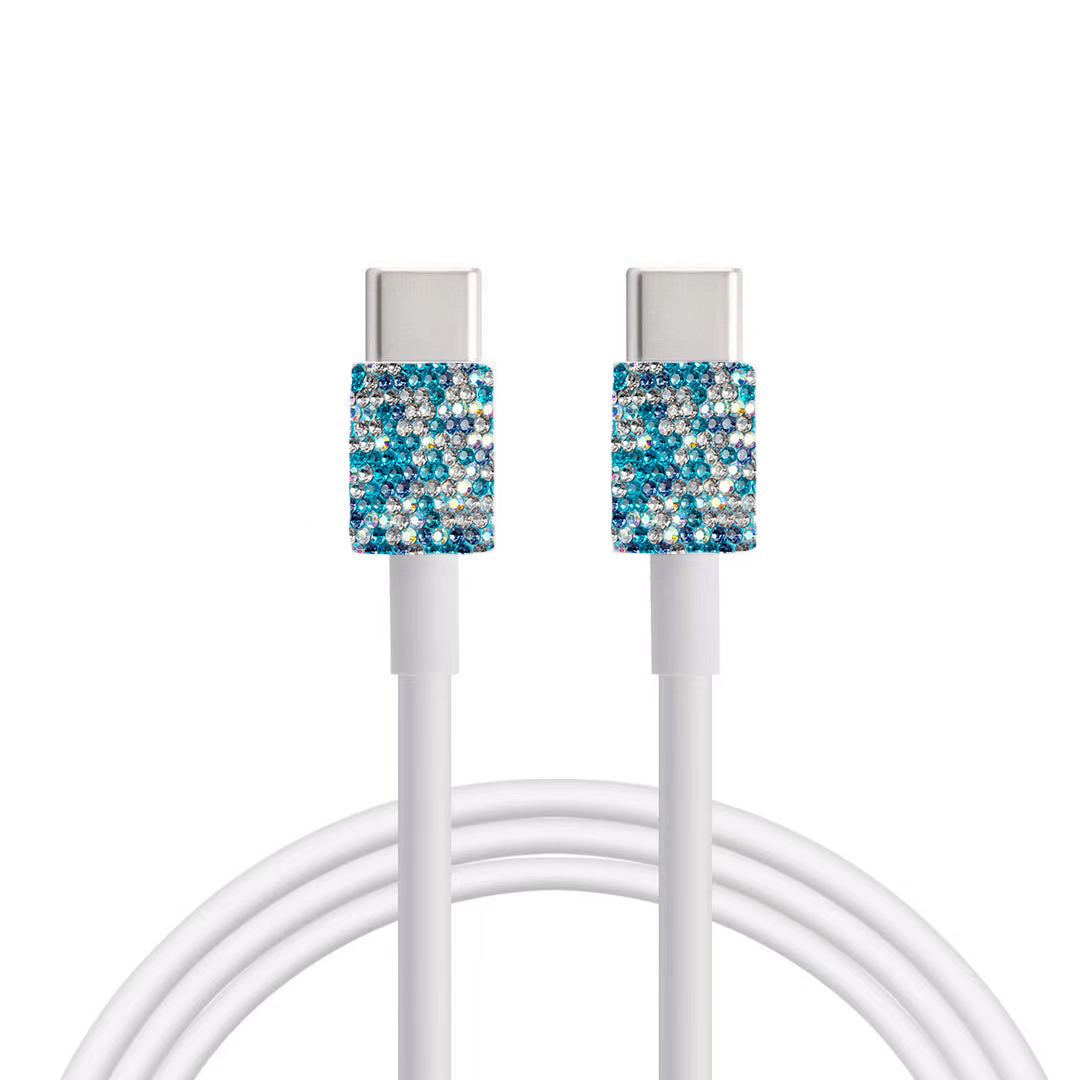 Rhinestone USB Type C Cable Charging Data Cable MIS1024 – Ole