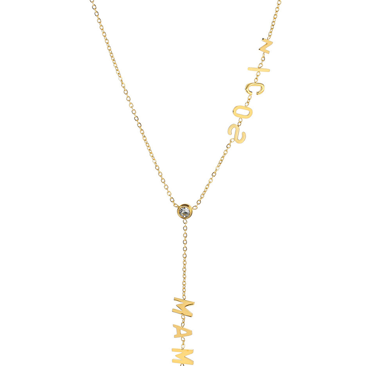 MAMA Tassel Stainless Steel Y Necklace N3974 – Ole
