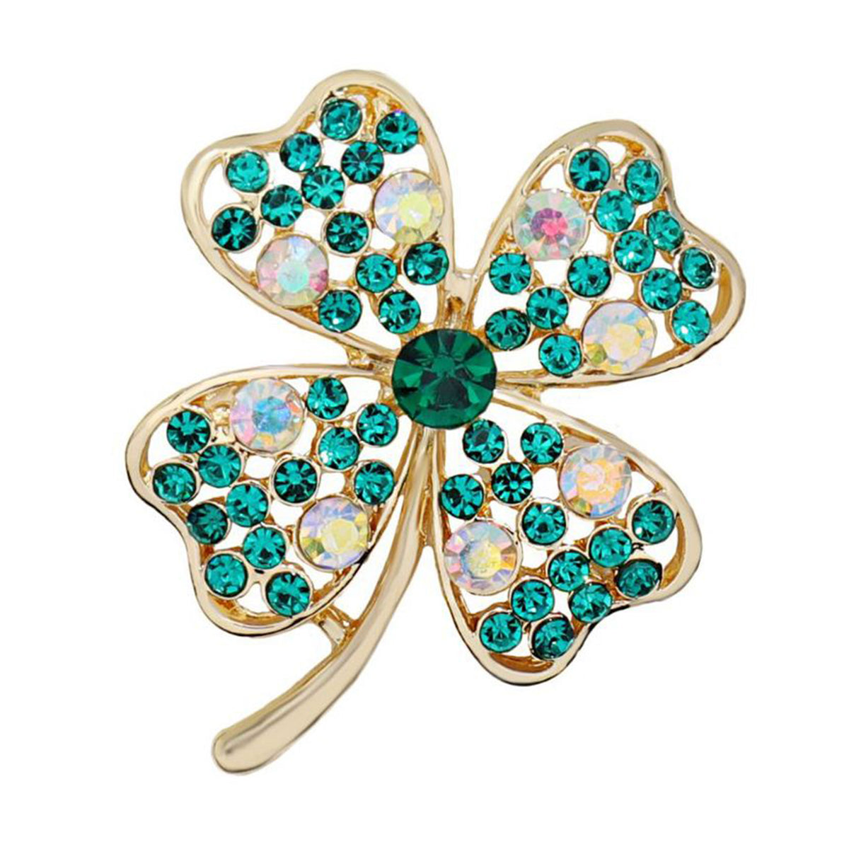 Clover Rhinestone Pin PA4730 – Ole