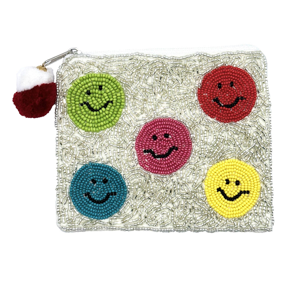 Five Smileys Beaded Coin Purse LAC-CP-1367 – Ole